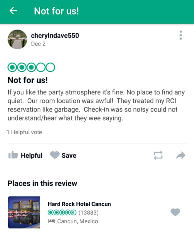 Hard Rock Cancun Customer Review 2