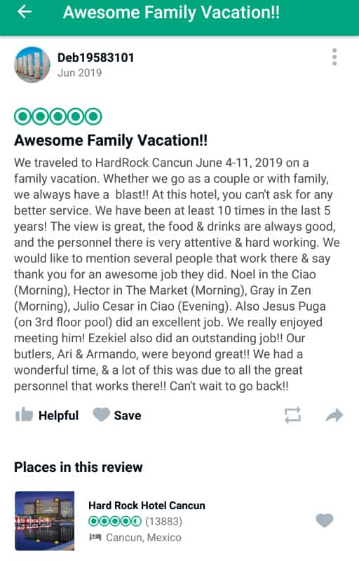 Hard Rock Cancun Customer Review 3