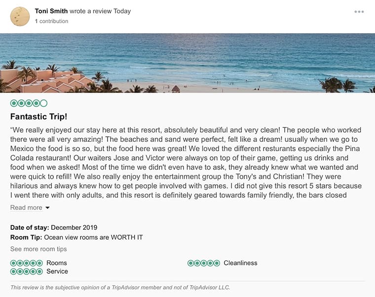 Omni Cancun Customer Reviews 1