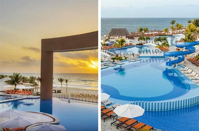 Comparing pools: Beach Palace and Moon Palace