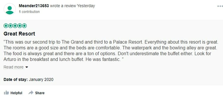 The Grand At Moon Palace Customer Review 2