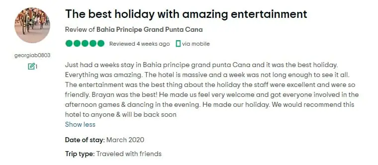 Grand Bahia Principe Punta Cana Customer Review 1