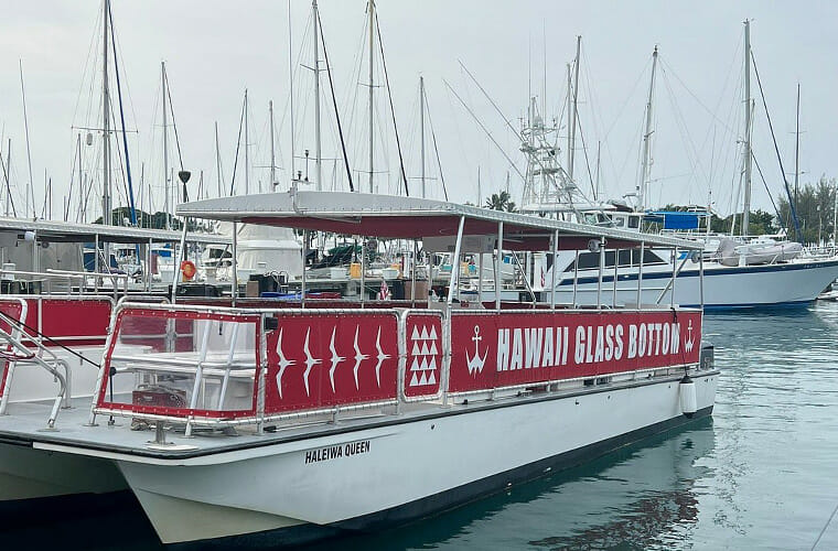 glass bottom boat tour in waikiki, honolulu