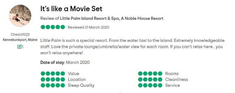 Little Palm Island Resort Customer Review 2