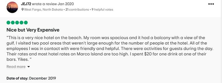 Jw Marriott Marco Island Customer Review 1