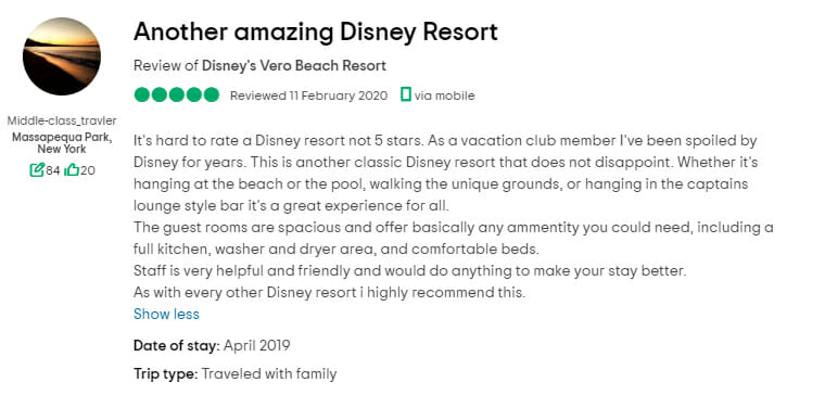 Disney Vero Beach Customer Review 2
