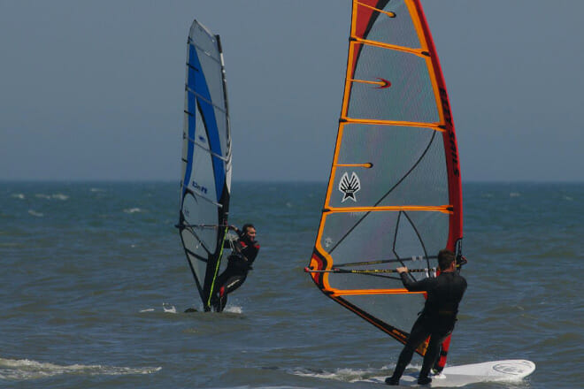 windsurfing lesson on rehoboth bay — dewey beach