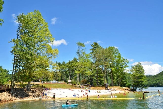 The Pines Recreation Area Beach — Cullowhee
