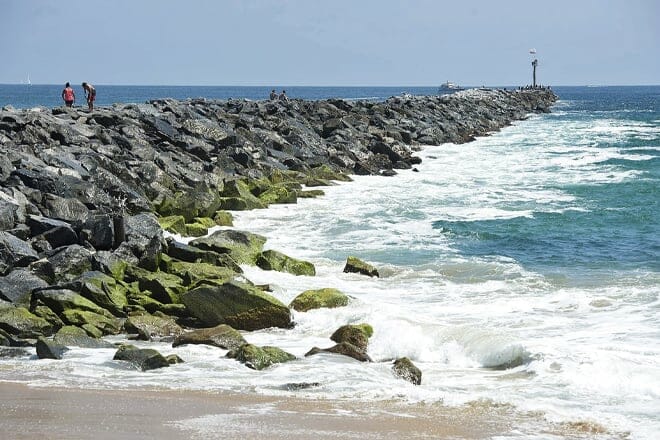 the wedge — west jetty view beach