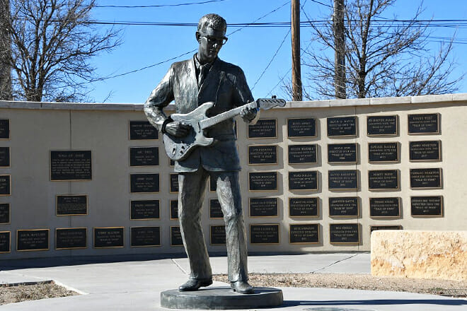 Buddy Holly Statue and West Texas Walk of Fame