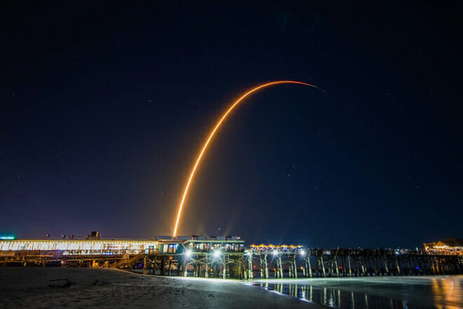 Rocket Launch on Cocoa Beach Pier