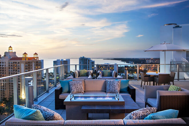 Get a Bird’s Eye View of Sarasota from a Rooftop Bar