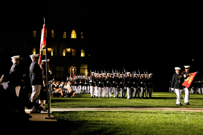 Evening Parades at the Marine Barracks