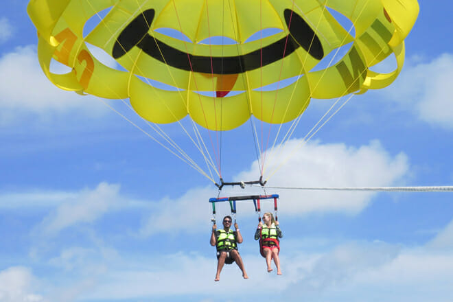 parasailing and surf lessons