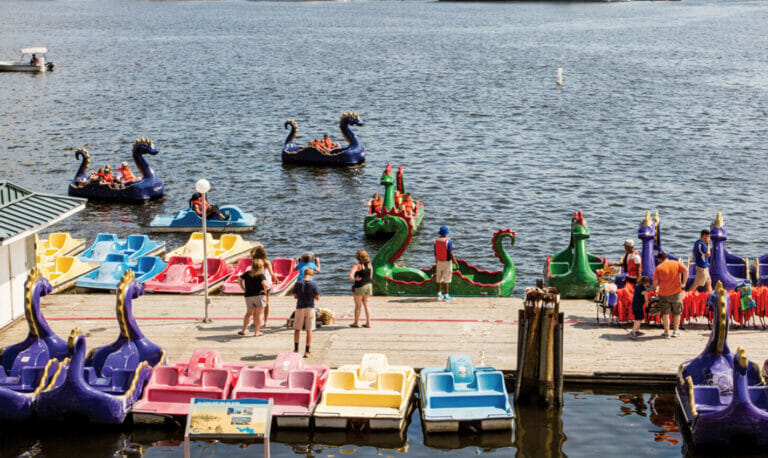 chessie dragon paddle boats travel photo