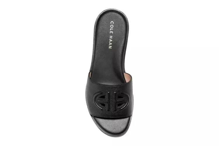cole haan womens flynn logo slide sandal flat