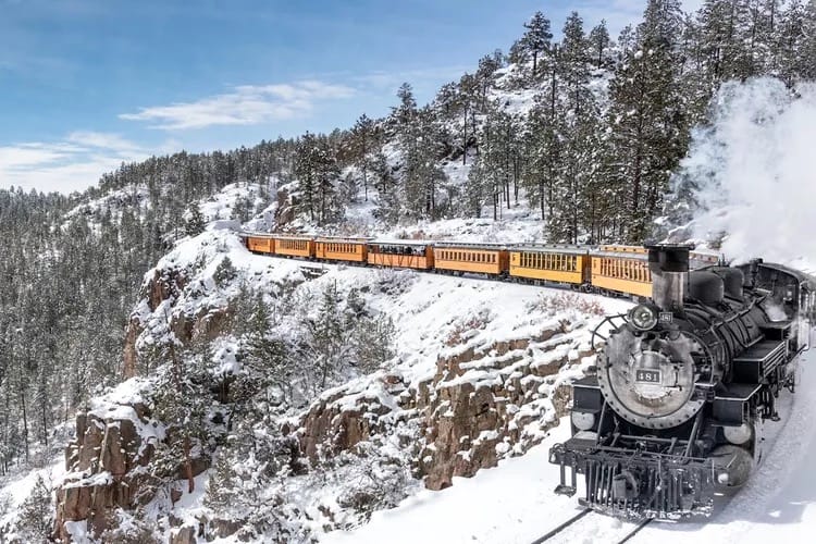 these are the top 6 train rides across america for magical winter views