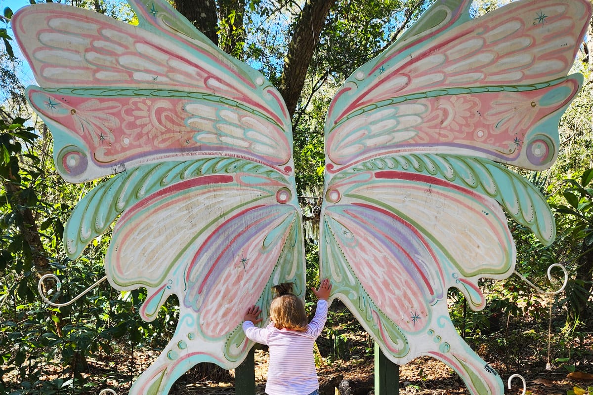 A fairy wings art installation perfect for picture taking