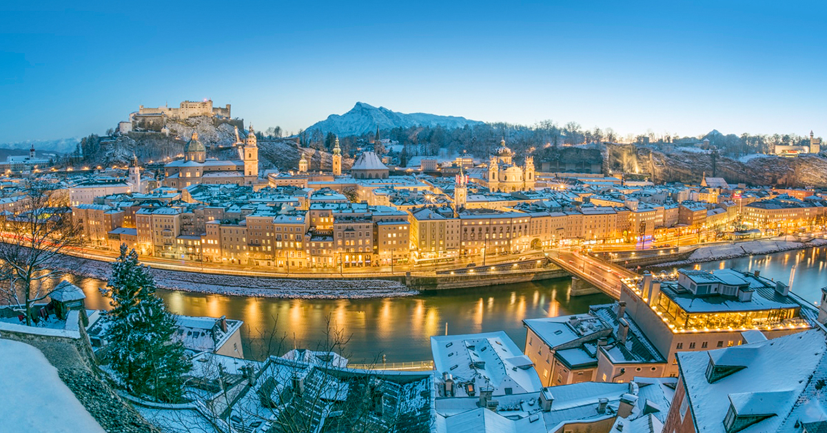 A beautiful panorama of Salzburg.