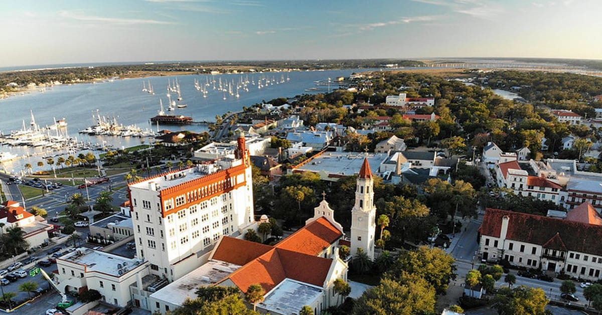 a birds eye view of st. augustine