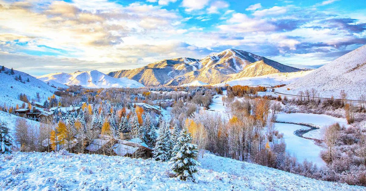 A breathtaking image of a mountain in Sun Valley, Idaho