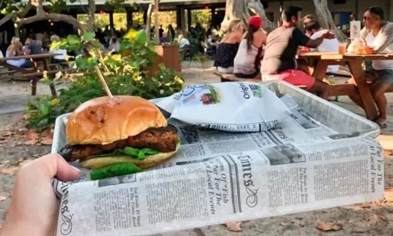 a delectable burger served at the restaurant
