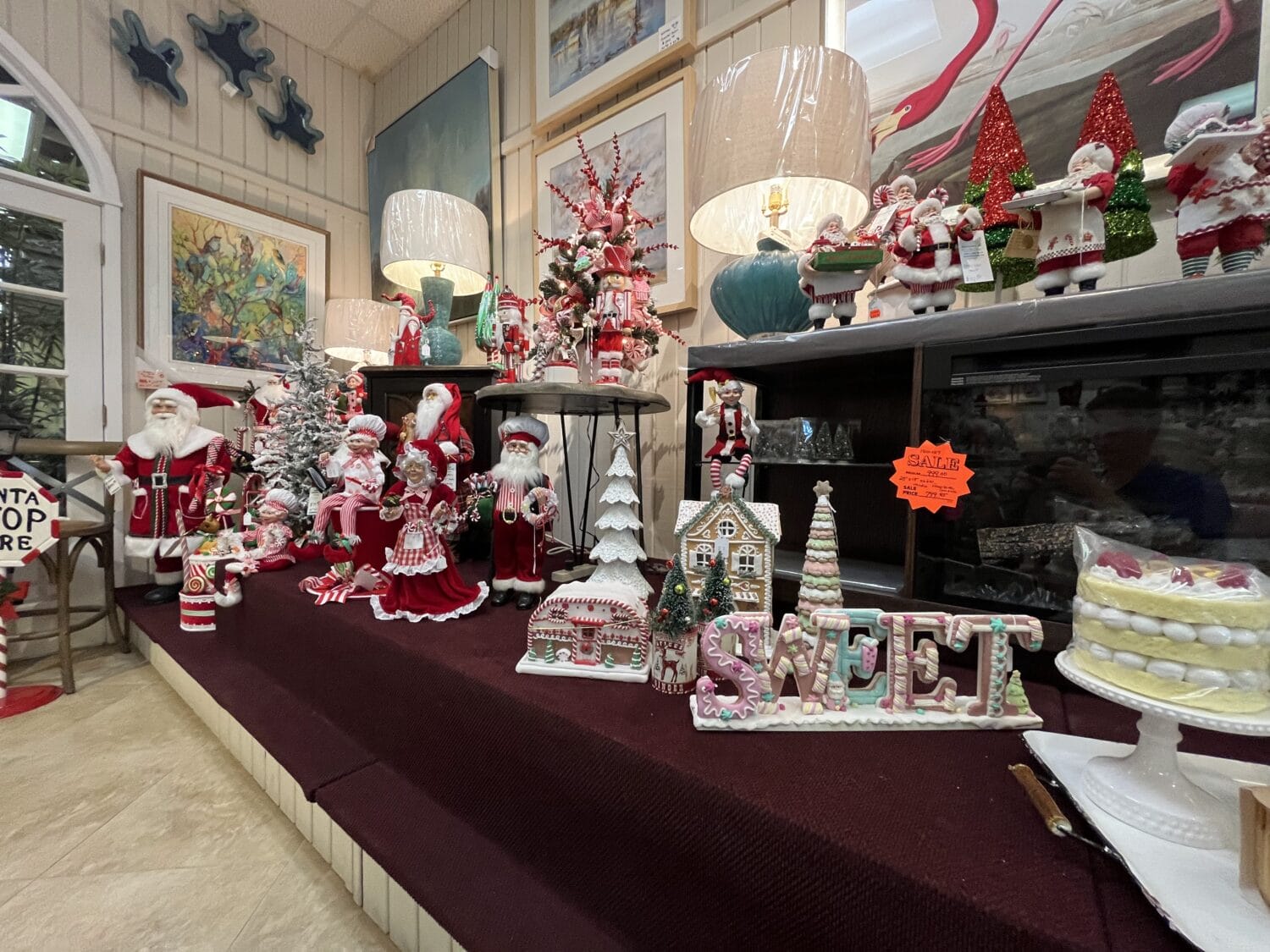 A photo of the store's assorted Christmas decors.