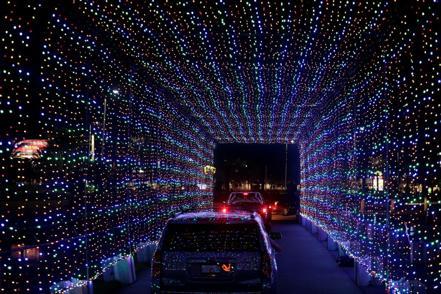 A drive through the bright Christmas lights