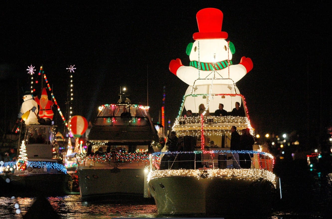 a picture of the elaborate boats during the parade
