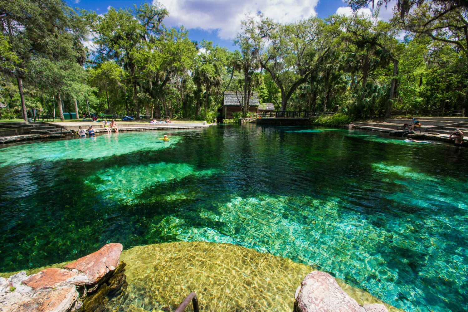 A shot of the crystal clear springs