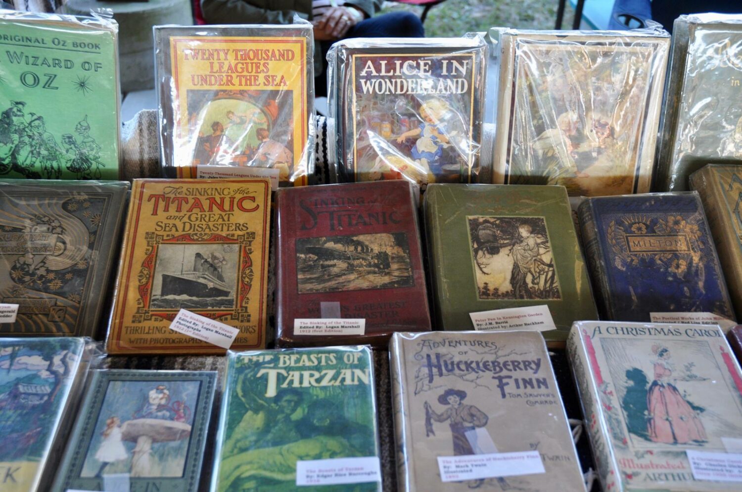 A stall of various books