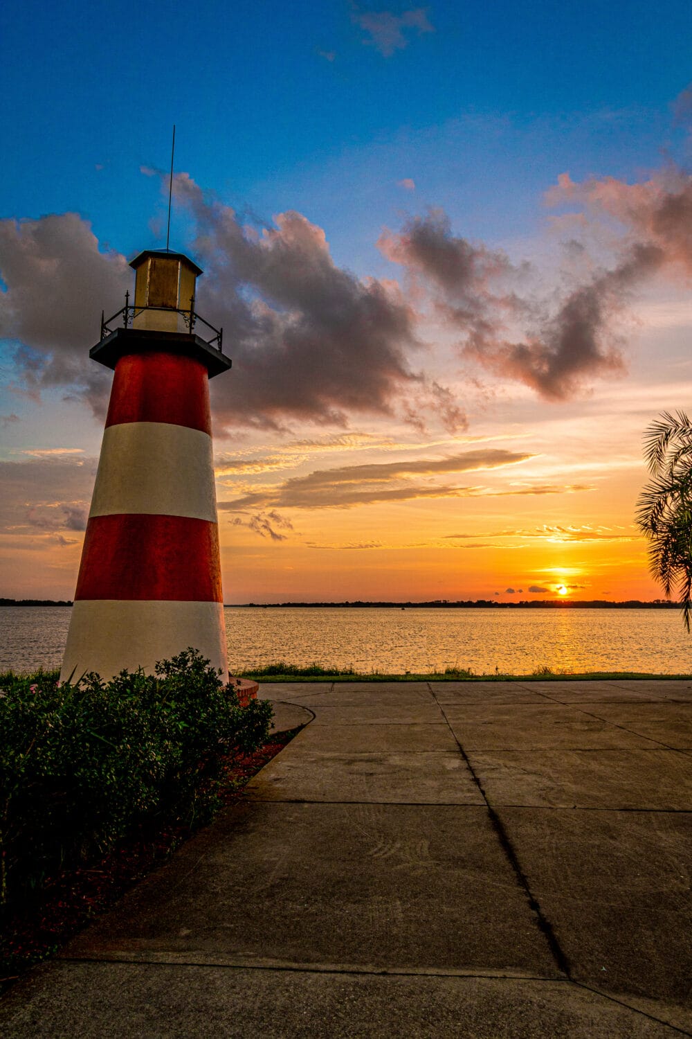 A stunning sunset image with the lighthouse