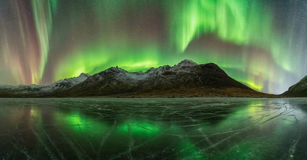 A stunning view of the Northern Lights in Alaska.