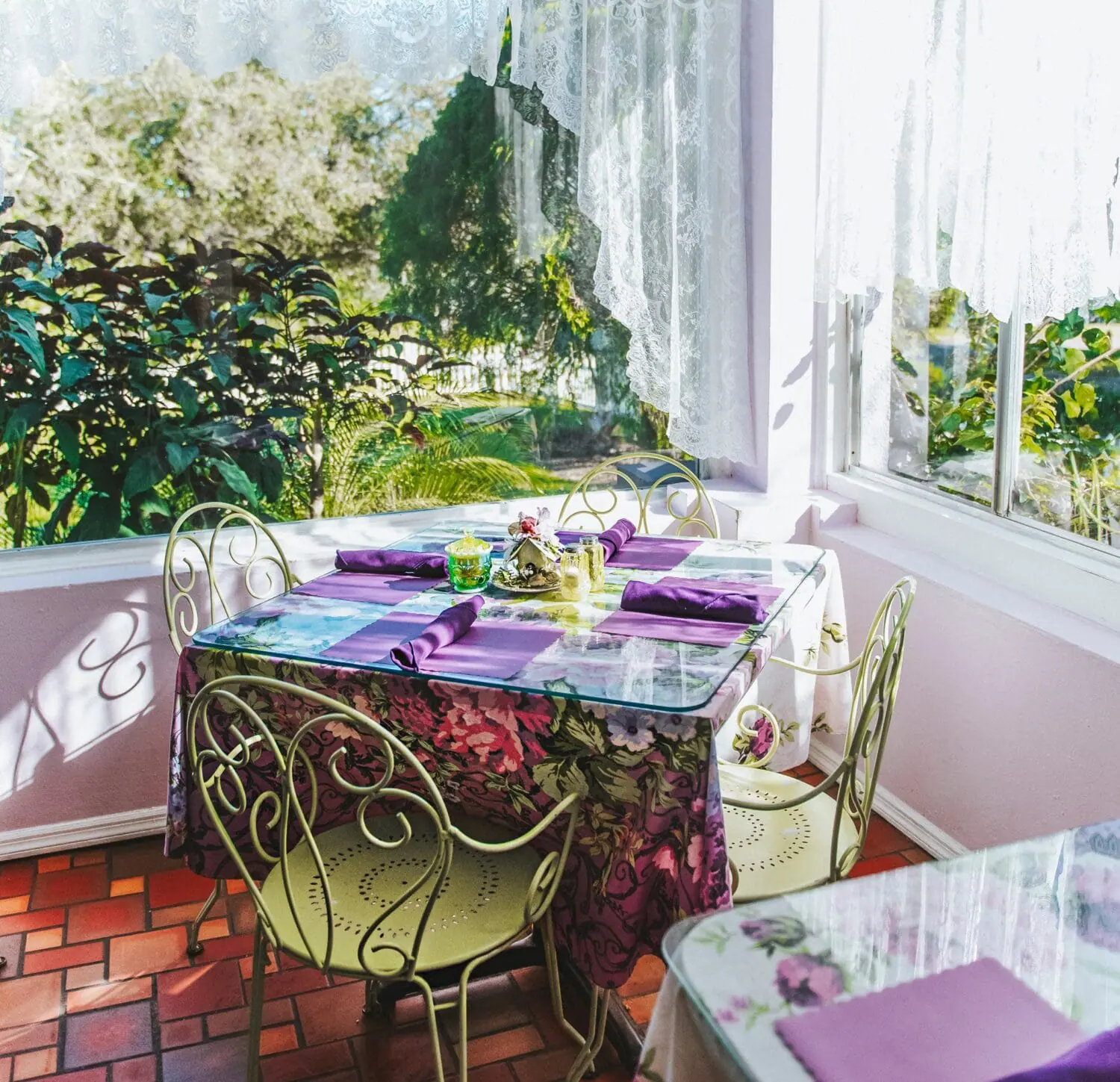 A unique dining atmosphere inside the tearoom.
