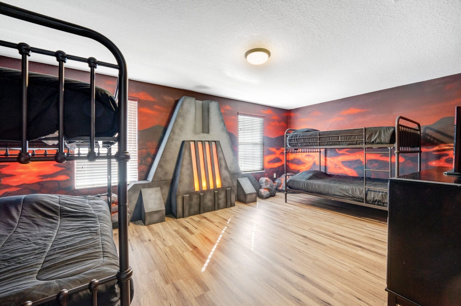 A volcano inspired room.