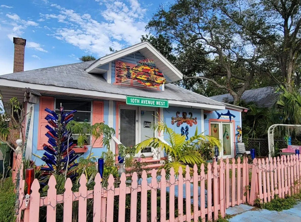 a whimsical house in the village