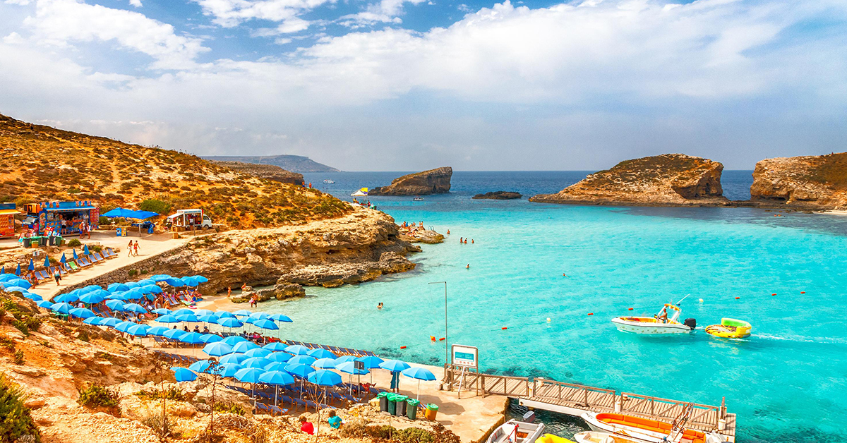 A gorgeous beach in Malta.