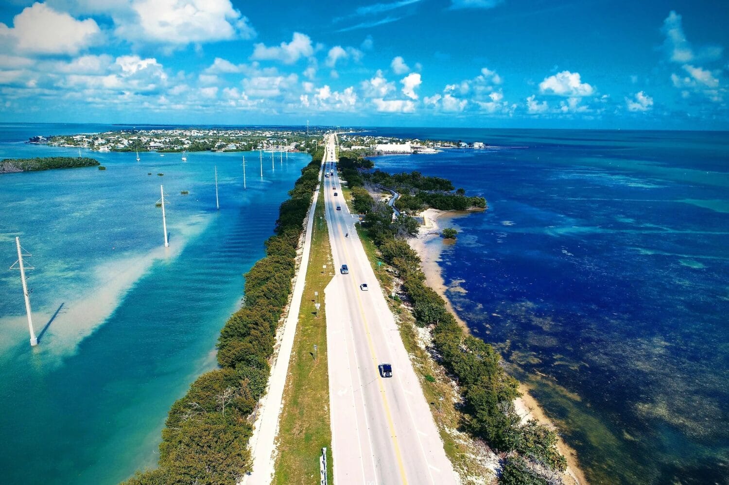An aerial shot of the A1A highway