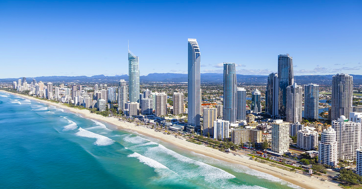 An overlooking view of the Gold Coast.