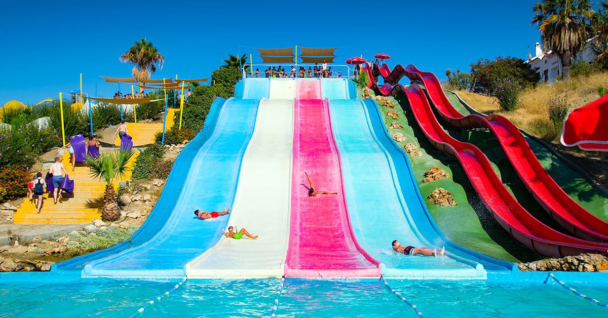 The colorful and exciting Mazagua Water Park. 