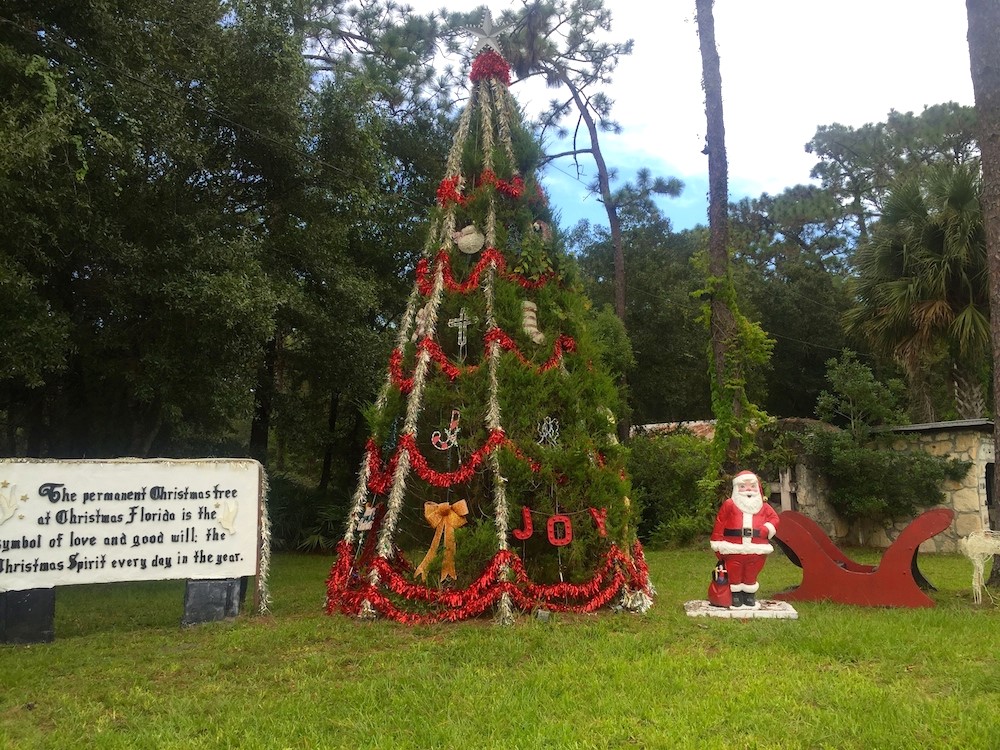 Christmas decor in Christmas Florida