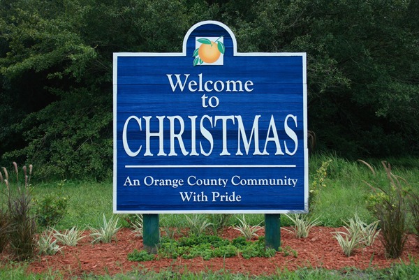 A sign of Christmas, Florida
