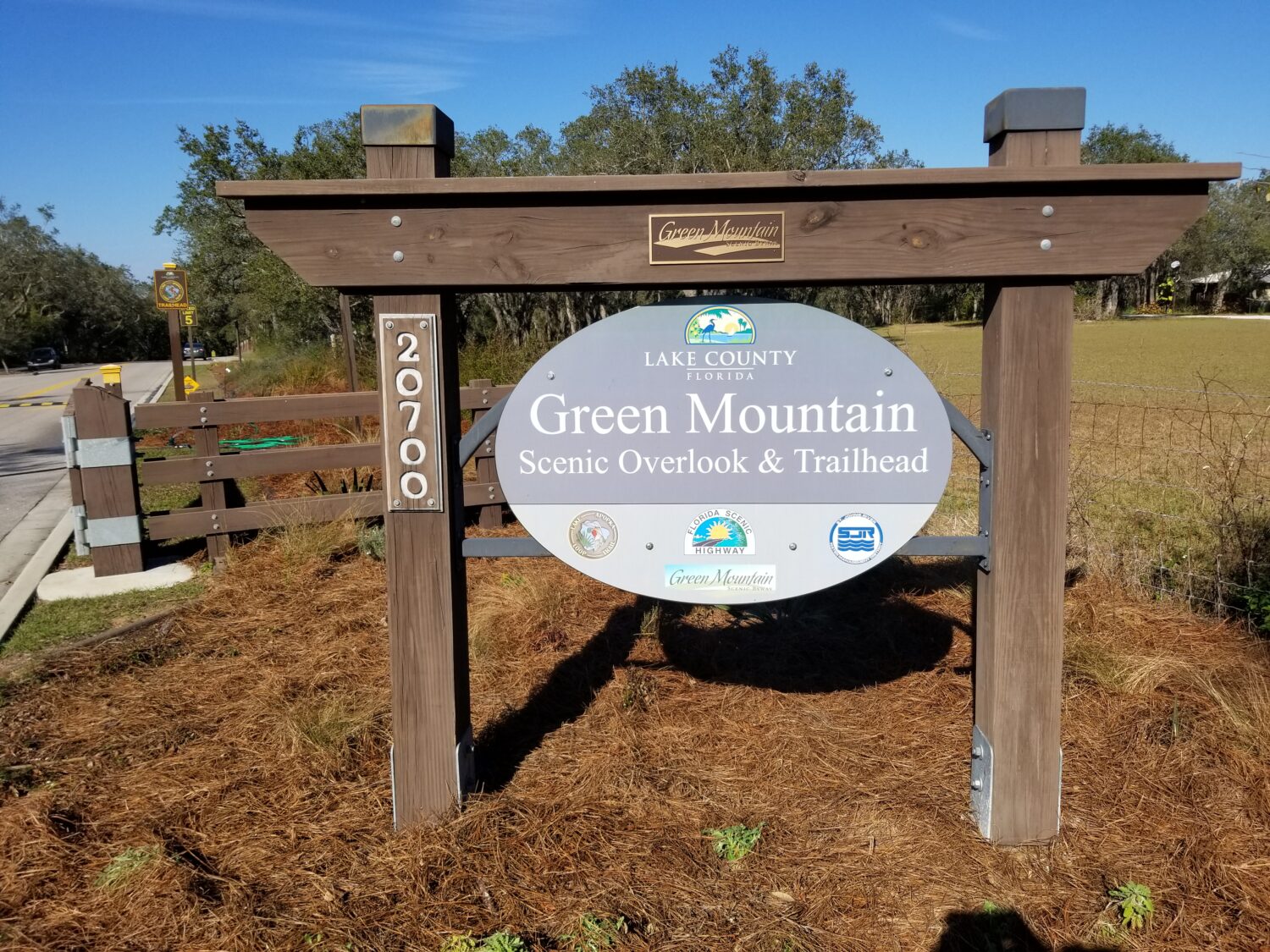 The Green Mountain Scenic Overlook Sign