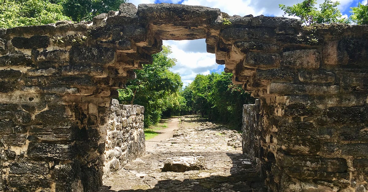 The beautiful San Gervasio Ruins of Cozumel.