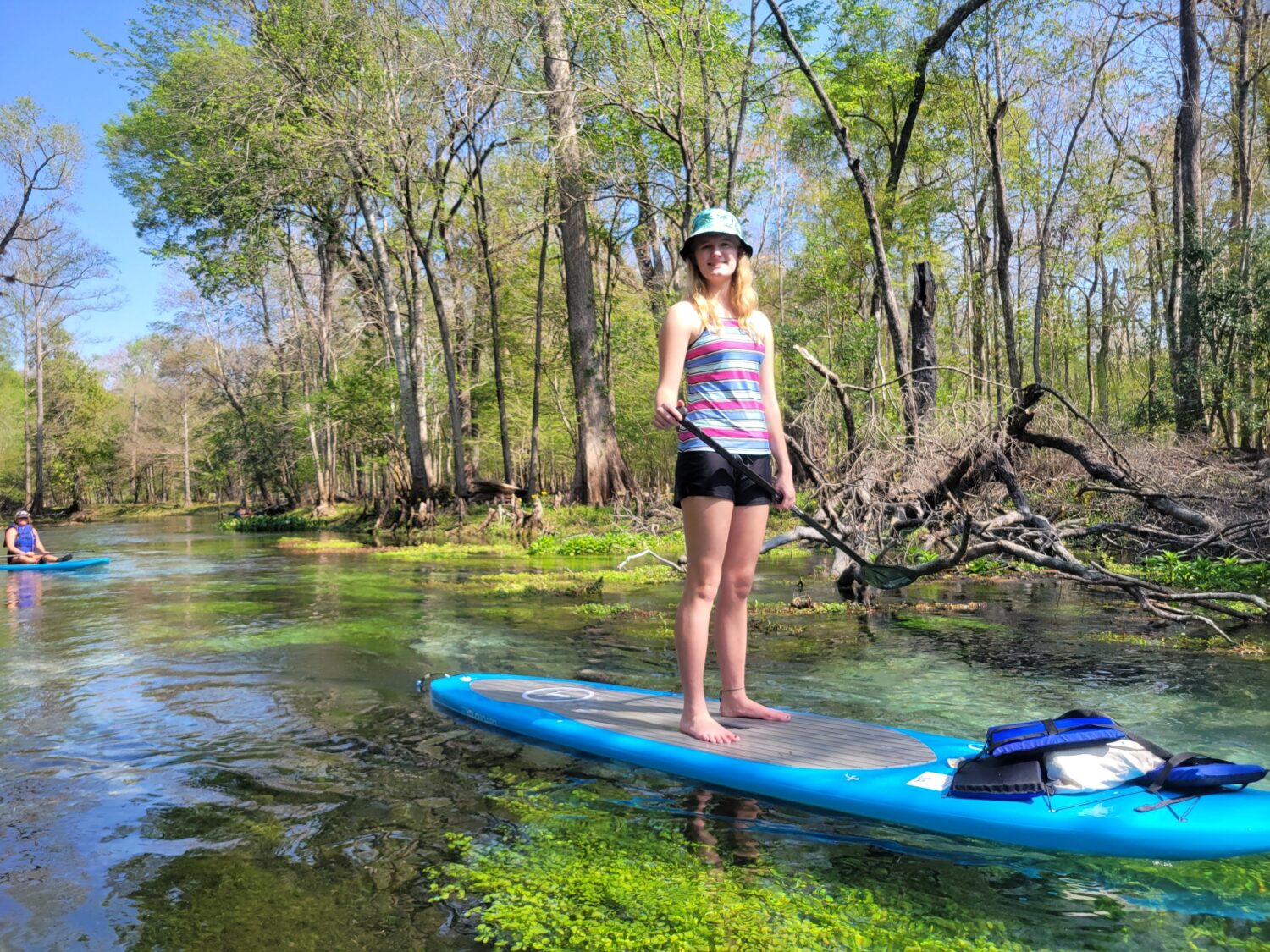 Paddle boarding experience in the spring