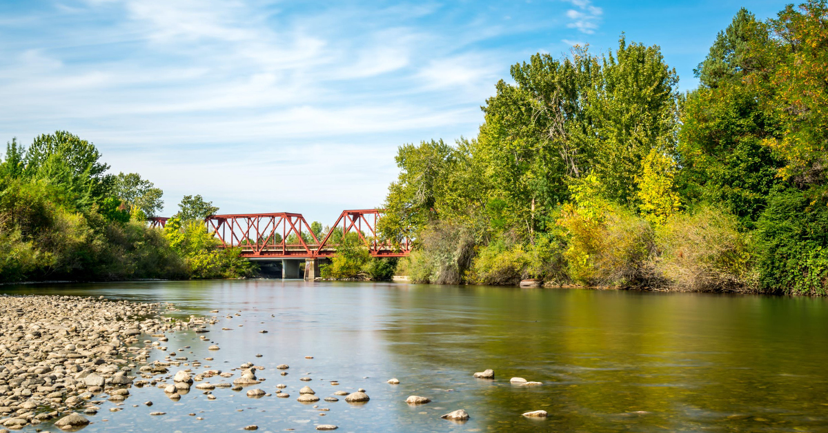 A stunning image of the Boise River Greenbelt.