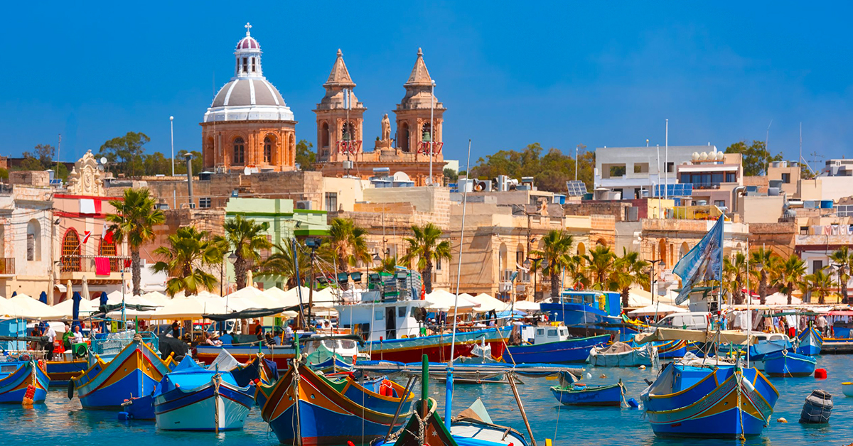 The colorful boats of Malta.