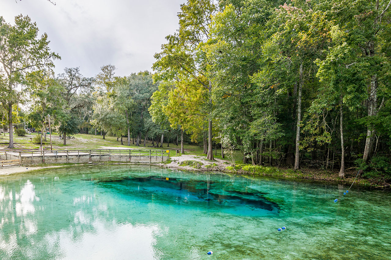 The crystal-clear blue springs