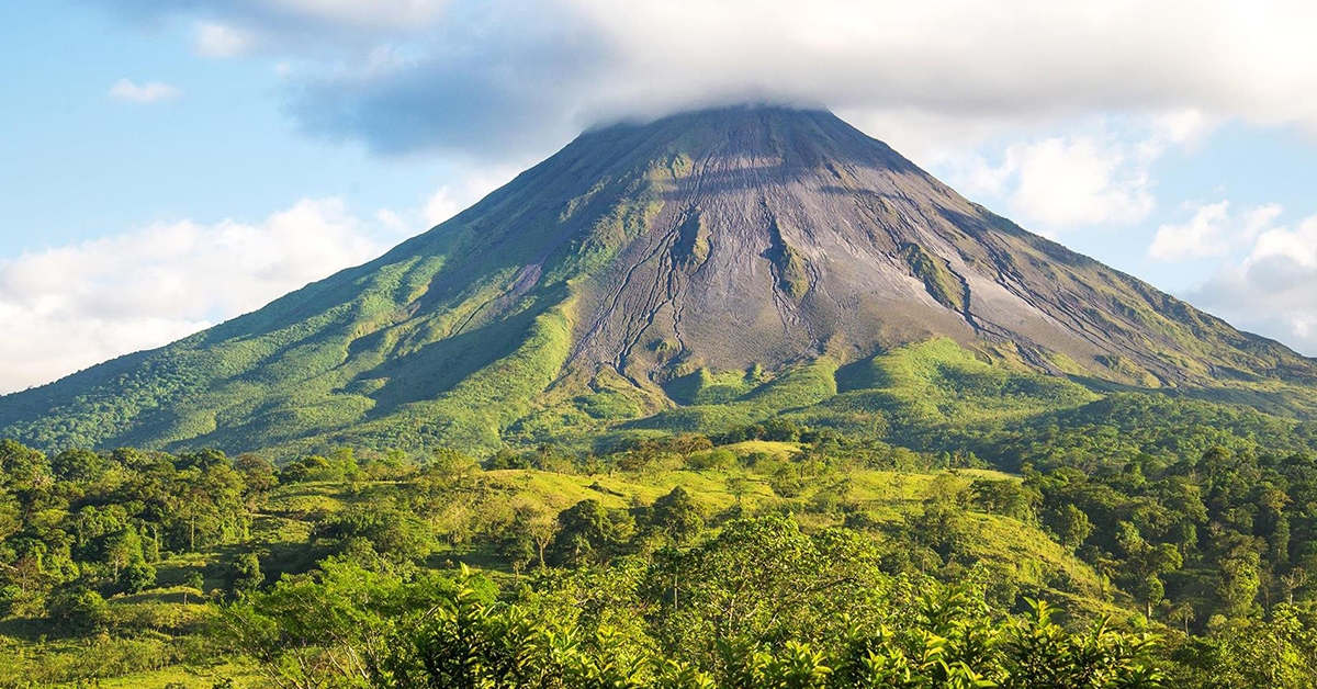 The picture-perfect Arenal Volcano.