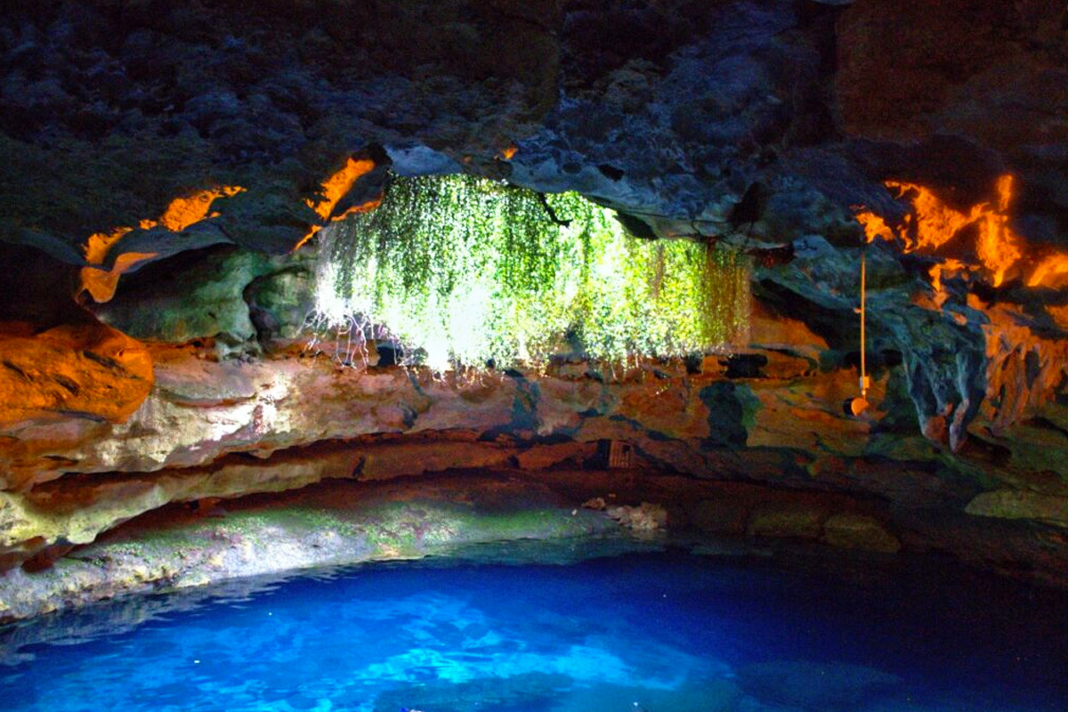 The view of the underground river